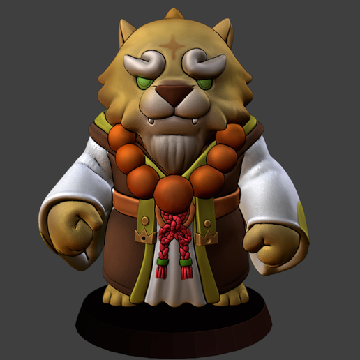 👹 Beast Monk - Chibi Summoners War・ STL File for 3D printing・Cults