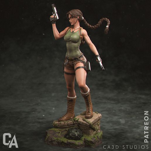 🪦 Lara Croft 3D Print・ STL File for 3D printing・Cults