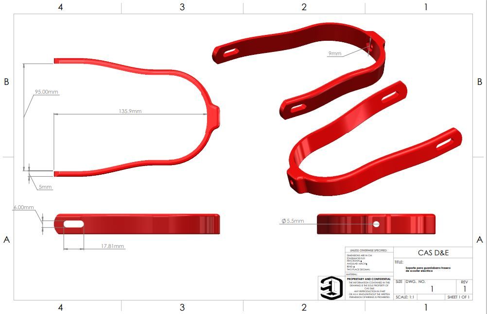 STL file Electric scooter mudguard bracket・3D printer model to download・Cults