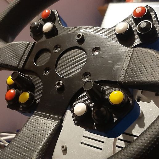3D file Thrustmaster T300 280mm Wheel Button Plate 🛞 ・3D print design ...