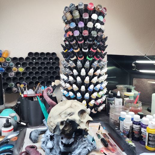 🎨 Stackable, Rotating Paint Rack For Vallejo/Citadel/Pro Acryl Paints ...