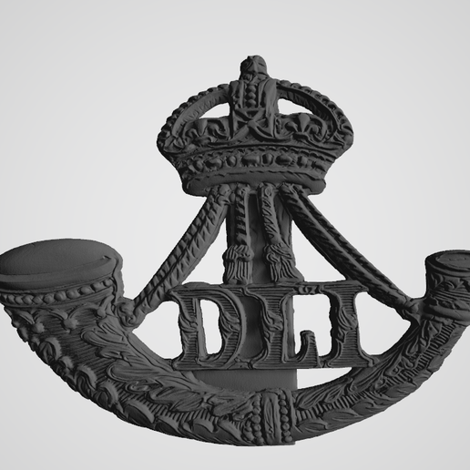 🧢 Durham Light Infantry Cap Badge・Archivo STL para Impresión 3D・Cults