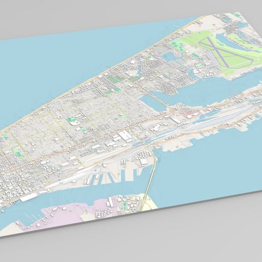STL file Cityscape Galveston Texas United States 🏙️ (OBJ)・3D printable ...