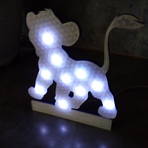 STL file simba night light 👽 ・3D print design to download・Cults