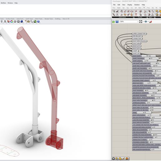 🛥️ BOAT & SAILBOAT DINGY DAVIT VERS 2 - FABRICATION DRAWINGS・ STL File ...