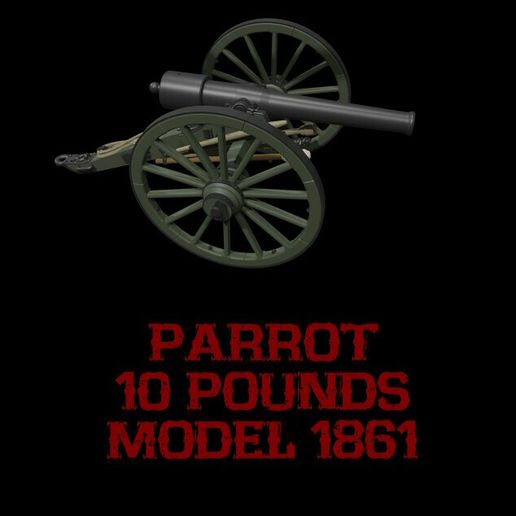 Fichier 3D 54MM ACW 10PDR PARROTT RIFLE MODEL 1861 ♟ ・Modèle pour ...