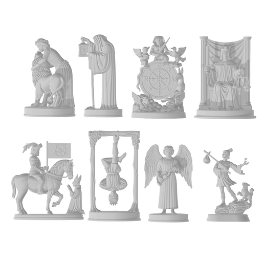 🪄 Pack 2° septenary + Fool Tarot Figures・ STL File for 3D printing・Cults