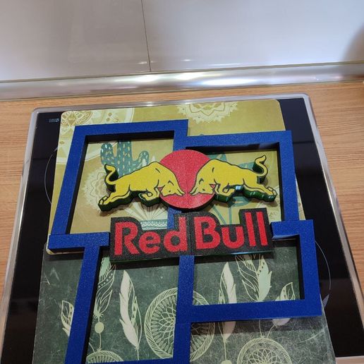 🐂 RED BULL wall lamp・ STL File for 3D printing・Cults