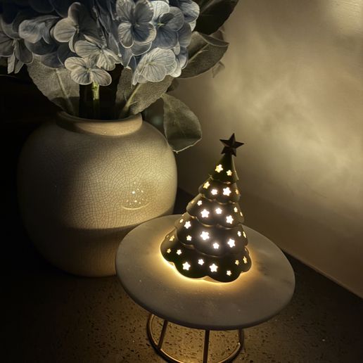 STL file Starry Glow Christmas Tree Lamp – 3D Printable Holiday ...