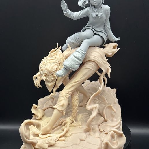 🗿 Oakrun & Momo (Dandadan) printable・ 3D File for 3D printing・Cults