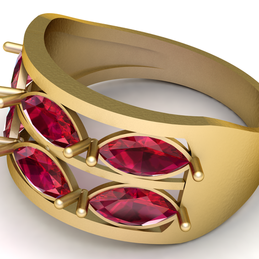 Archivo STL SOLITAIRE RUBY RING 3D PRINTABLE MODEL 💎 (OBJ)・Modelo de impresora 3D para descargar ...
