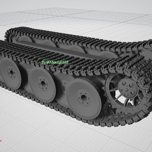🪖 Tiger-I Tank Tracks Unit For Rubber wheel.(STL-144)・ 3D File for 3D ...