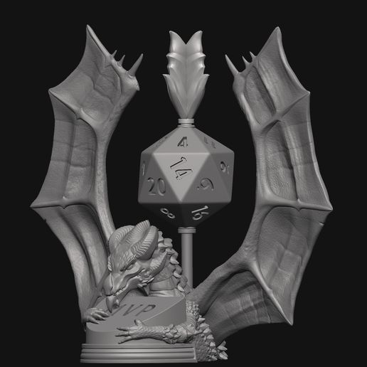 🐉 DnD Dragon Trophy MVP・Free 3D File for 3D printing・Cults
