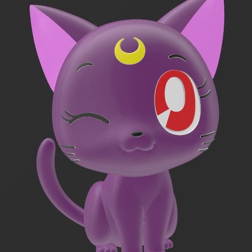 🐱 Suporte Alexa Echo Dot 4a e 5a Geração Cat Luna Wink Sailor Moon・ STL ...