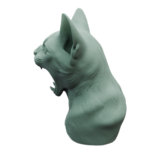 🐱 Siamese Cat Bust・ STL File for 3D printing・Cults