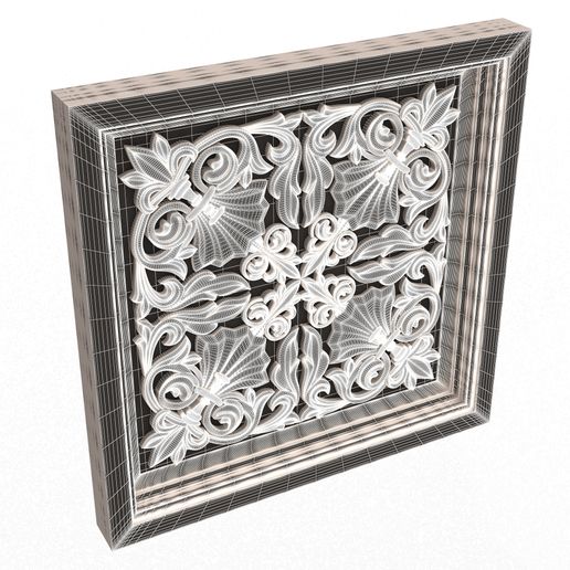 3D file Carved Ceiling Tile 04 🪵 ・3D printable model to download・Cults