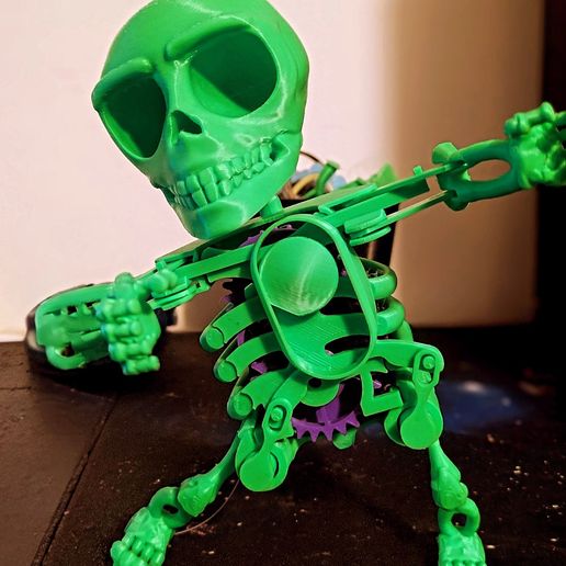 dancing skeleton print