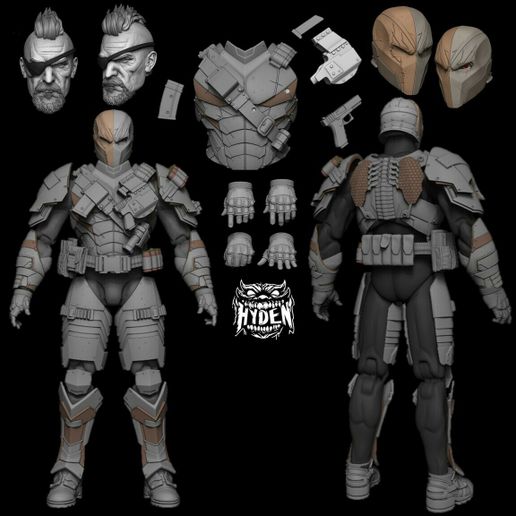 🦸‍♂️ deathstroke armor kit 1/12・ STL File for 3D printing・Cults
