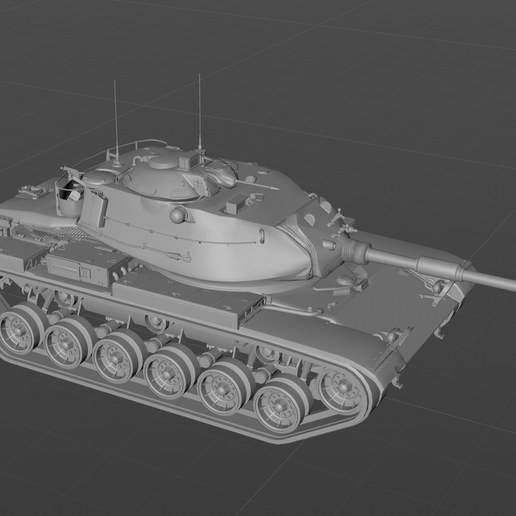 🪖 American M60A1 (AOS) tank 3D model material・ OBJ File for 3D printing ...