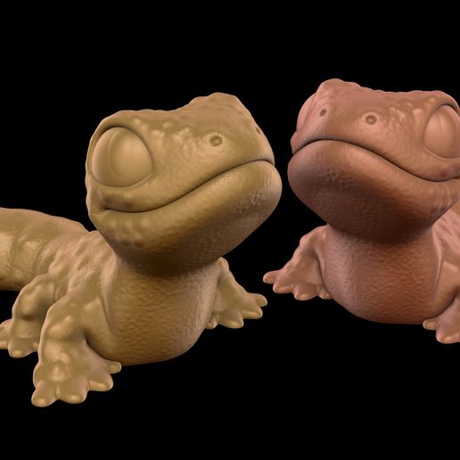 🐆 Cute Gecko Leopard (Easy print no support)・ STL File for 3D printing ...
