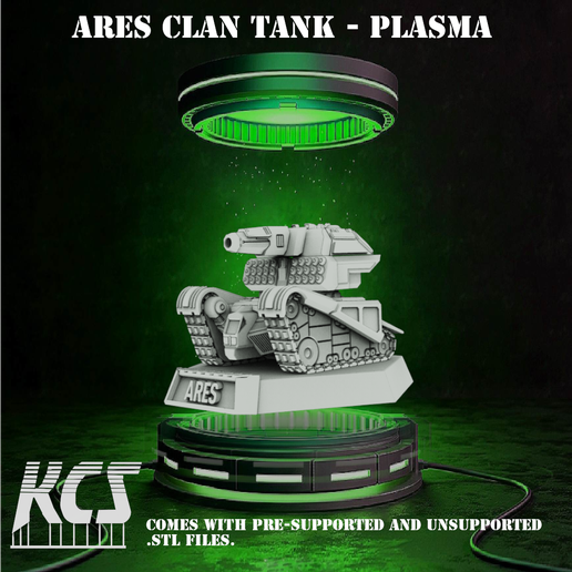 🪖 Battletechnology Ares Clan Tank - Plasma・ 3D File for 3D printing・Cults