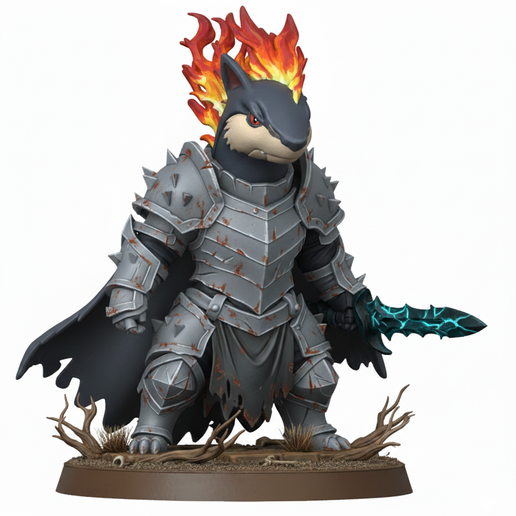 🔥 Quilava Volcanic Knight - Armored Fire Paladin - Pokémon Fan Art ...