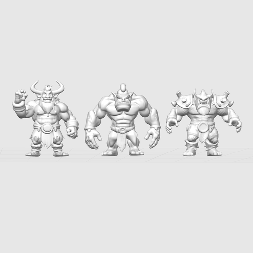 STL file Los Orcos - three strong orcs 💪 ・3D printing idea to download ...