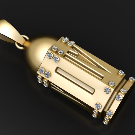 STL file SHORT GUN BULLET PENDANT 3D PRINTABLE MODEL 🔫 (OBJ)・3D ...