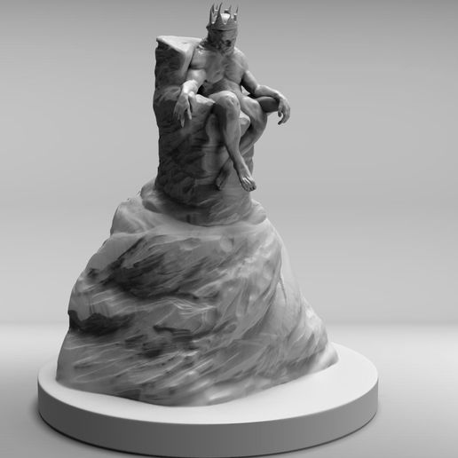🤴 Fallen King・Free STL File for ・Cults