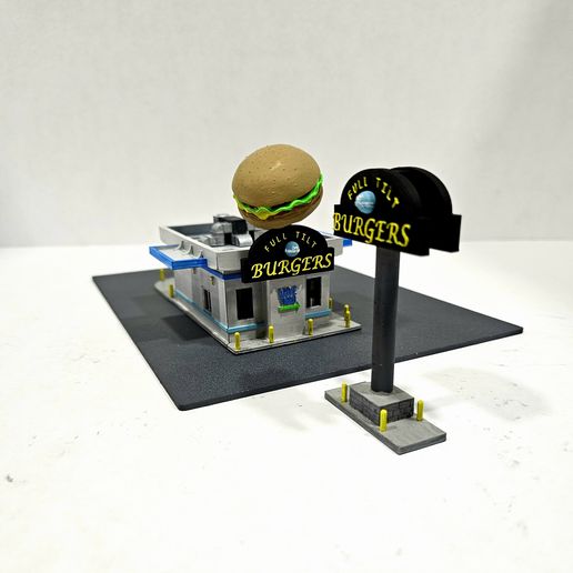 🏘️ HO SCALE / FAST FOOD RESTAURANT / DRIVE THRU・ STL File for ・Cults
