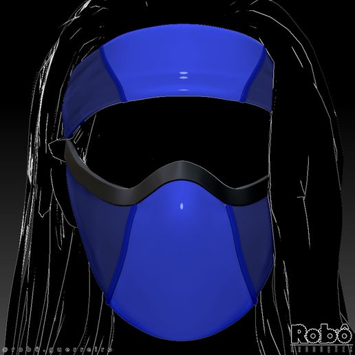 🕹 Mortal Kombat Mileena Kitana Klassic Mask + Bandana Cosplay - MK1 ...