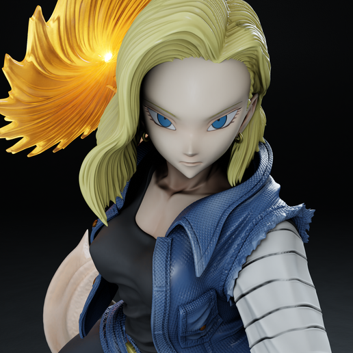 🤖 Android 18 - Dragon Ball・ 3D File for 3D printing・Cults