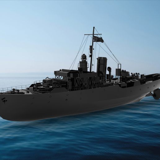 🎲 Flower-class corvette・ OBJ File for 3D printing・Cults