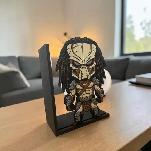 📚 Predator Bookend – Sci-Fi Hunter Movie Character – 3D Printable Book ...