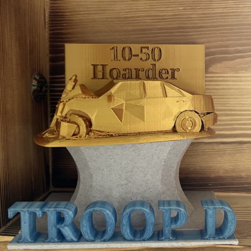 🚗 Crash Car Trophy・Free STL File for 3D printing・Cults