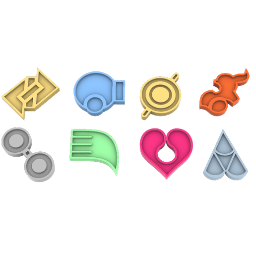 Archivo STL POKEMON EMERALD GYM BADGES 🐉 ・Diseño para descargar y ...