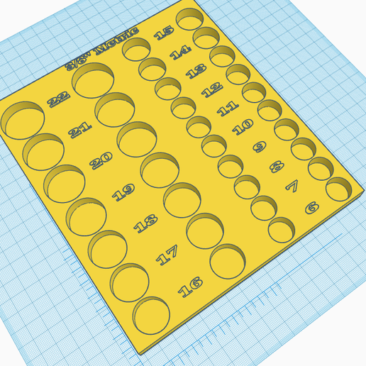 🧰 3/8 In. Socket Organizer (Metric)・ STL File for 3D printing・Cults