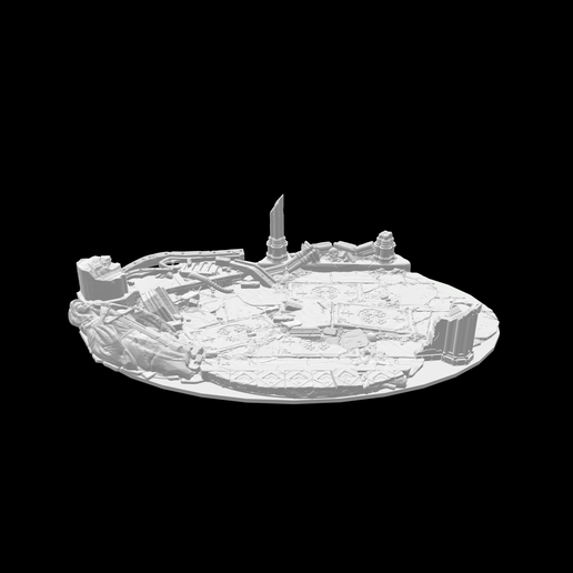 ♟ 170x105 mm Imperial Knight Ruins topper base・ STL File for 3D ...
