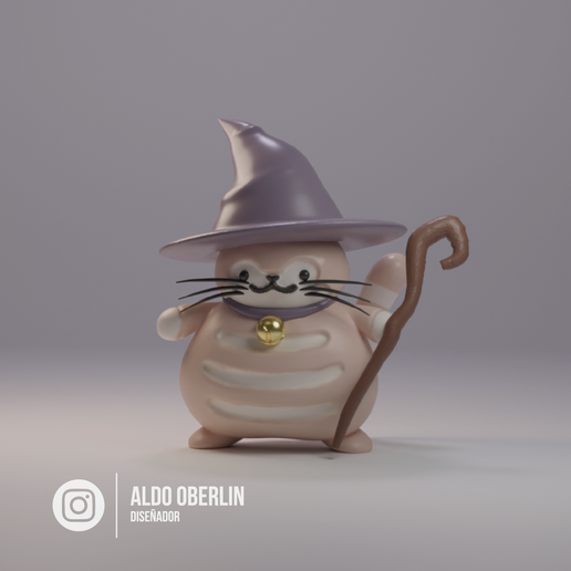🪄 Magordito -Magic Cat・ STL File for 3D printing・Cults