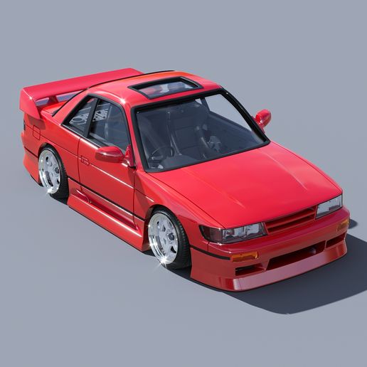 🚗 Nissan S13 silvia BN Sports. Cartoon style model kit・ 3D File for 3D ...