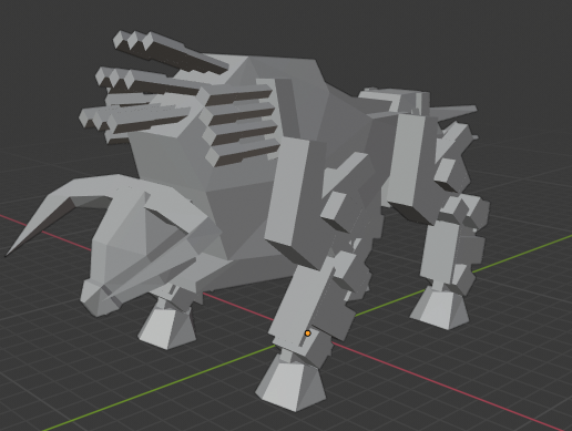 🧸 Zoids Low Poly - Dibison・ STL File for 3D printing・Cults