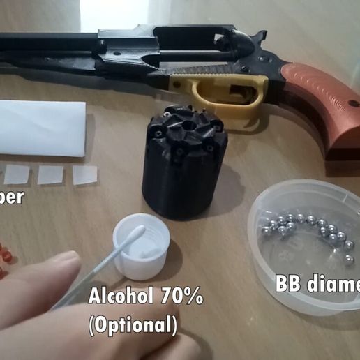 ♠️ The Ace Revolver 1858 Cap Gun BB 6mm Fully Functional Scale 1:1・ STL ...