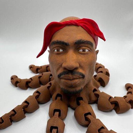 🐙 Tupac-topus - v2.0 - Flexi・ STL File for 3D printing・Cults