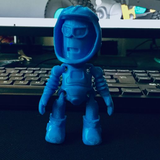 3D printable space man toy print in place 3D model • made with ender 3 ...