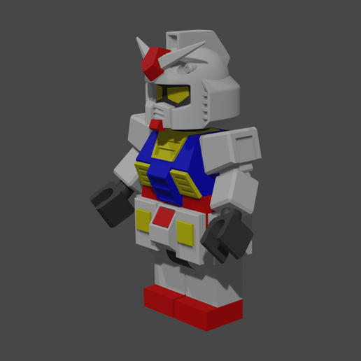 🤖 BLOCK GUNDAM・Free STL File for 3D printing・Cults