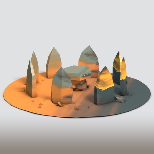 🗺 Low Poly Stones Vol.2・ STL File for 3D printing・Cults