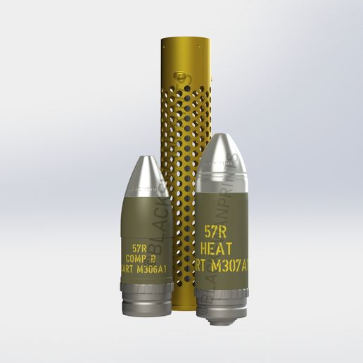 🪖 WW2 US 57mm M18 Recoilless Rifle Projectiles & Case・ 3D File for 3D ...