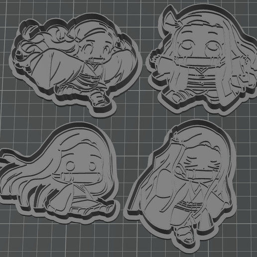 STL file Kimetsu No Yaiba Nezuko Cookie Cutters 🍪 ・3D printer design to ...