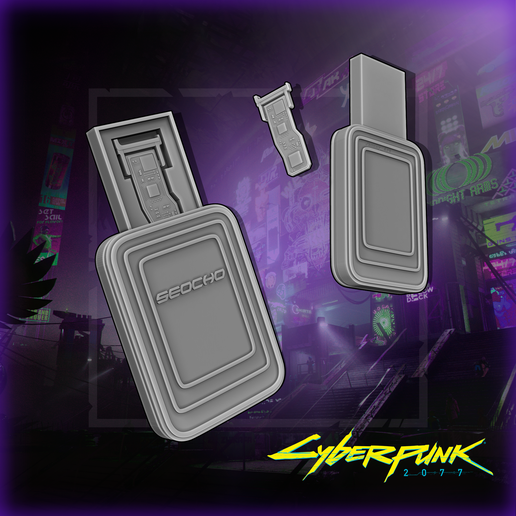 🔮 Cyberpunk 2077 Shards Shank Chip・ OBJ File for ・Cults