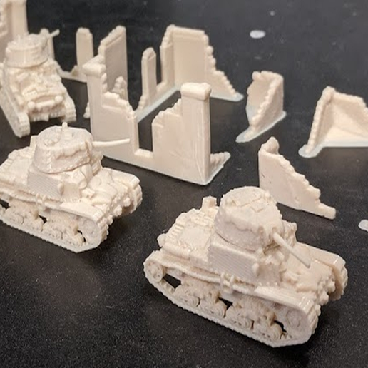 🤌 M13-40 ITALIAN TANK EASY PRINT 1:56 Bolt Action・ STL File for ・Cults